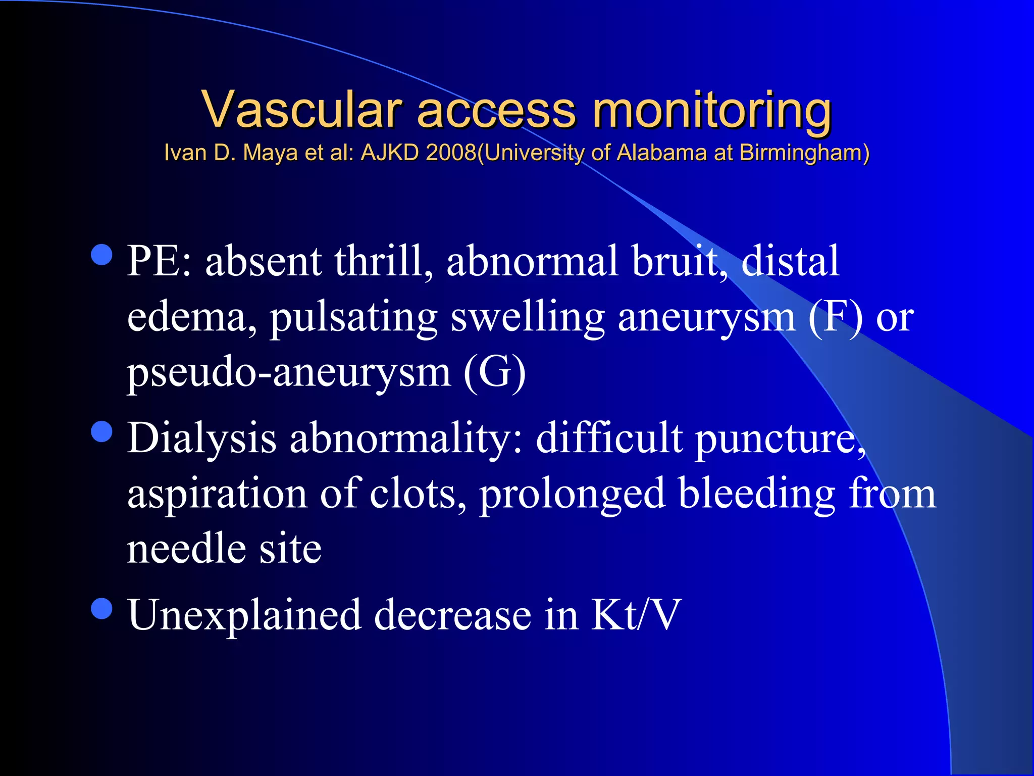 A New Perspective on Vascular Access | PPT