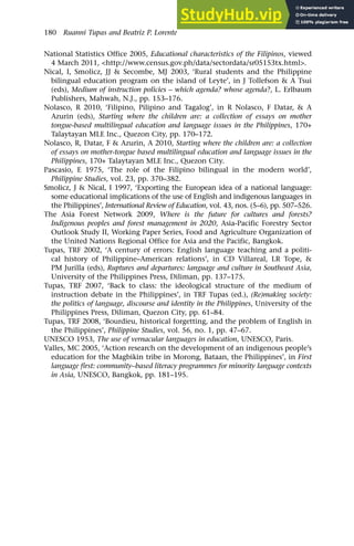 A New Politics Of Language In The Philippines Bilingual Education And ...