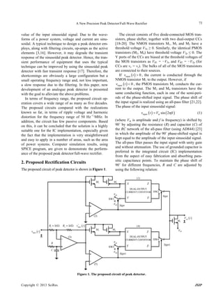 A new precision peak detector full wave rectifier | PDF