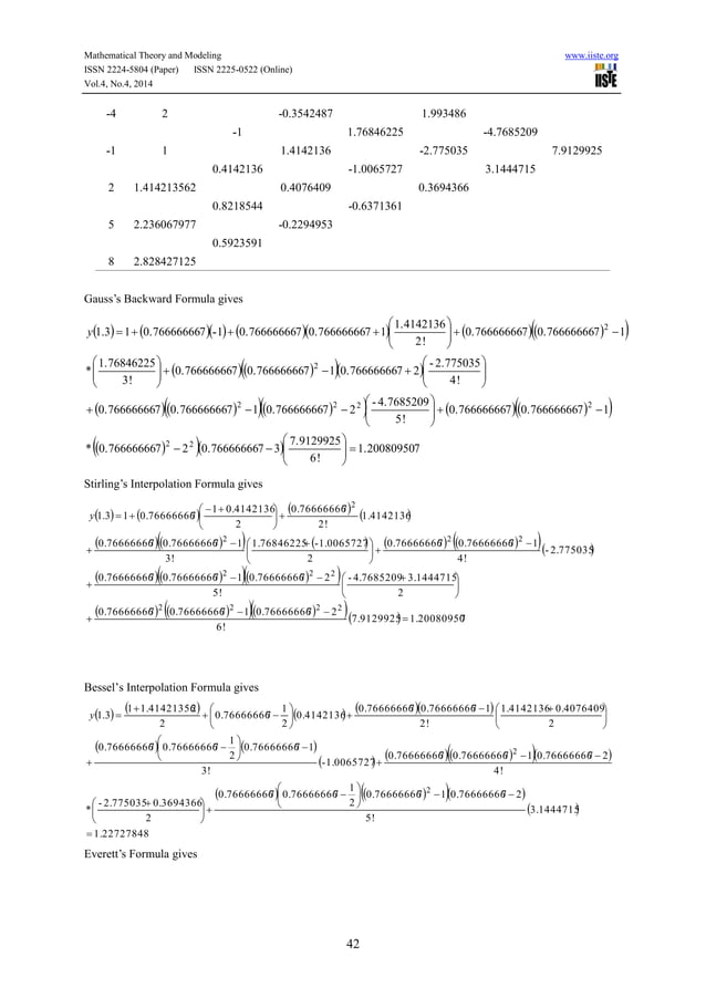 A new (proposed) formula for interpolation and comparison | PDF