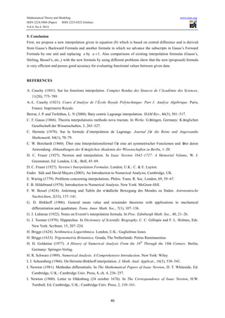 A new (proposed) formula for interpolation and comparison | PDF