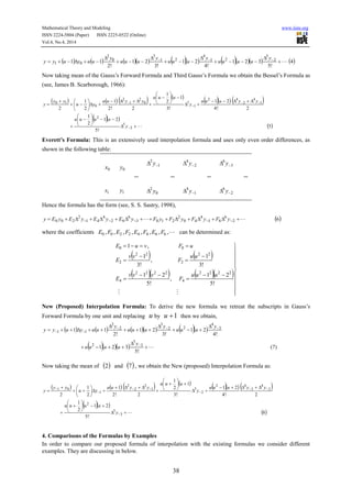 A new (proposed) formula for interpolation and comparison | PDF