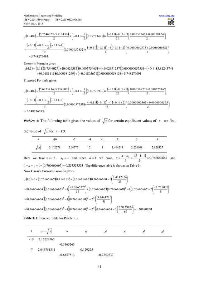 A new (proposed) formula for interpolation and comparison | PDF