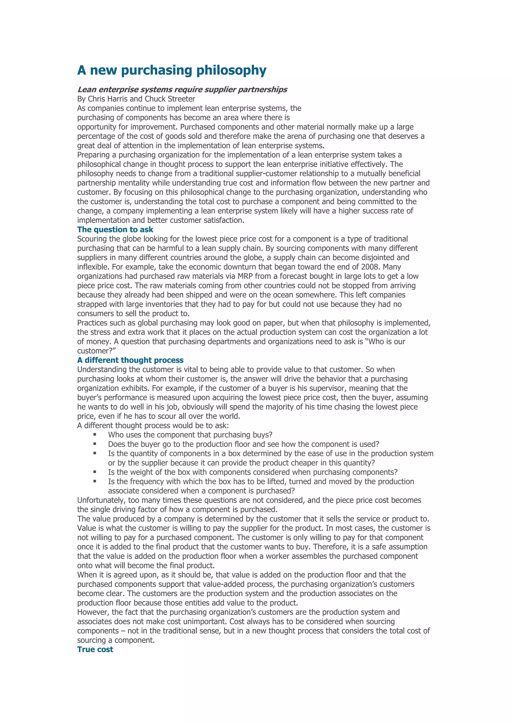 A new purchasing philosophy | DOCX