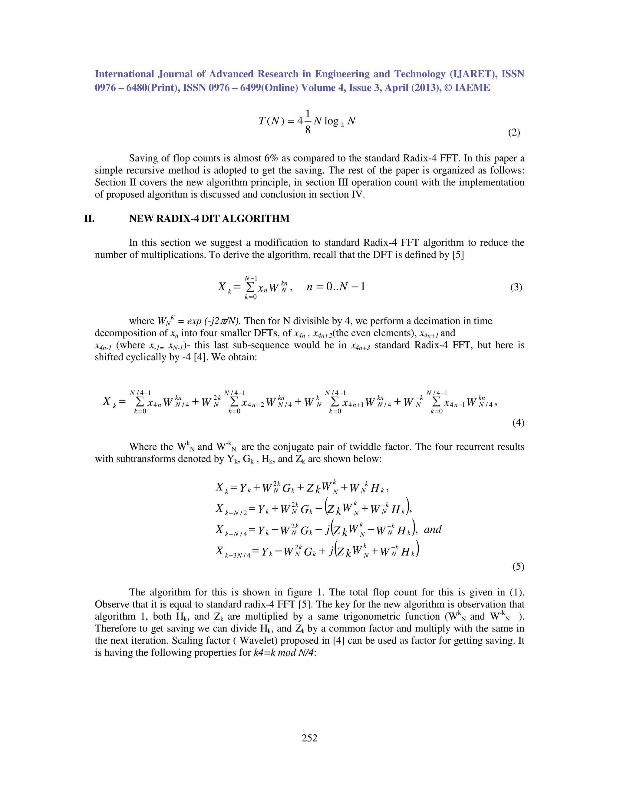 A new radix 4 fft algorithm | PDF | Computing | Technology & Computing