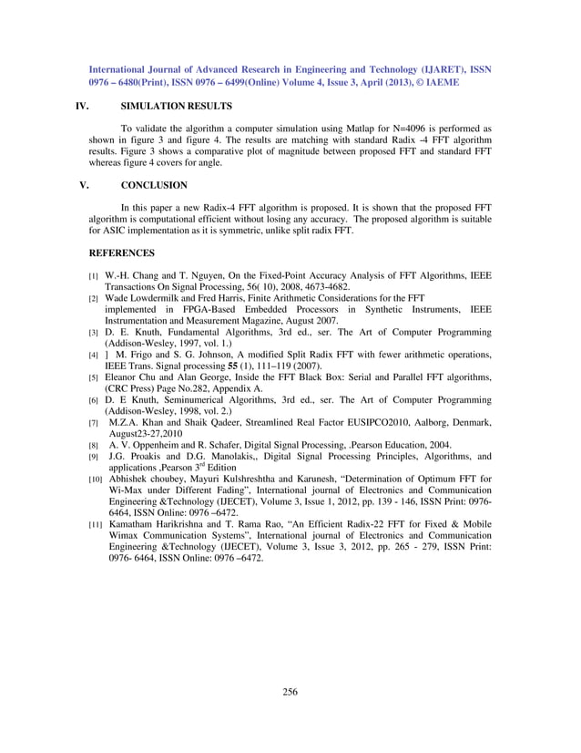 A New Radix 4 Fft Algorithm Pdf Computing Technology And Computing