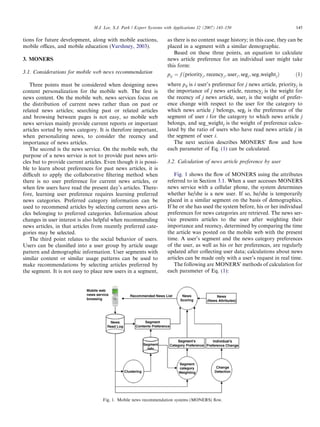 A New Recommender For The Mobile Web | PDF | Search | Internet