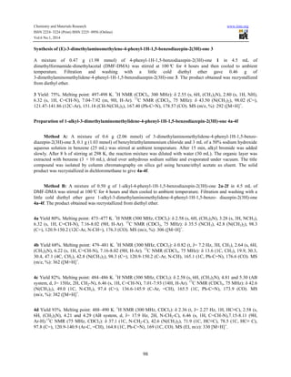 A new road for the synthesis and characterization of new enamino ...