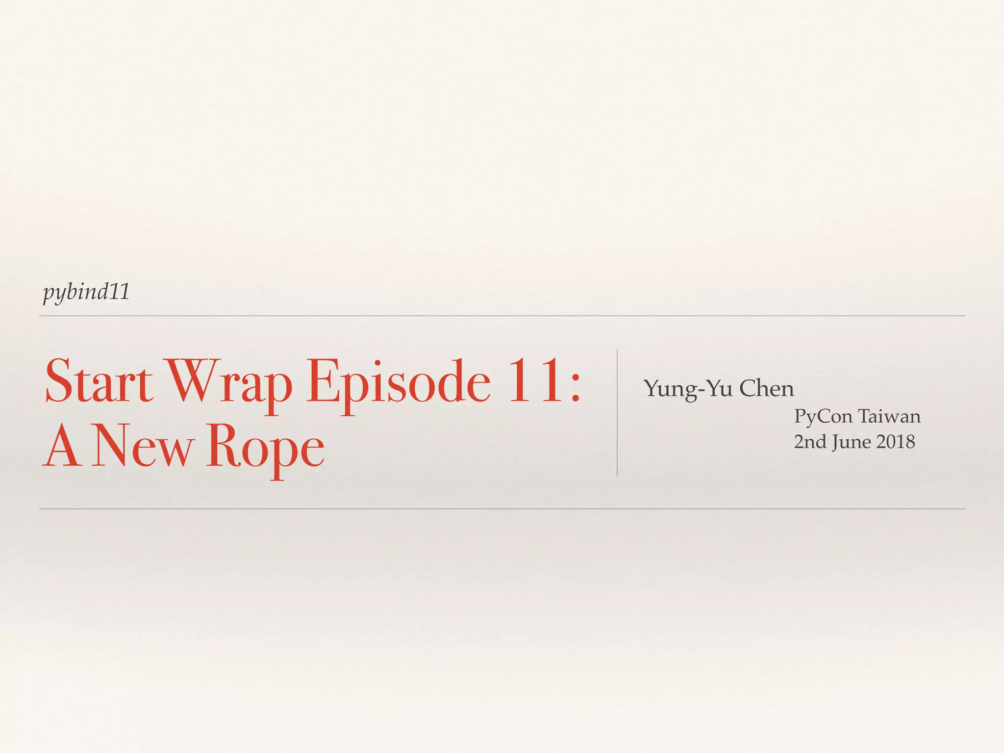 Start Wrap Episode 11: A New Rope | PDF