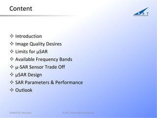 MO4.L09.3 - A NEW SAR SENSOR DESIGNED FOR MICRO-SATELLITES | PPT