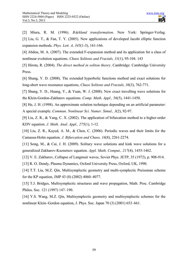 A new six point finite difference scheme for nonlinear waves interaction model | PDF | Physics ...