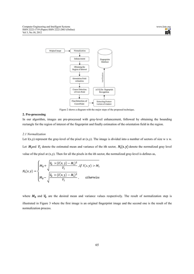 A new technique to fingerprint recognition based on partial window | PDF