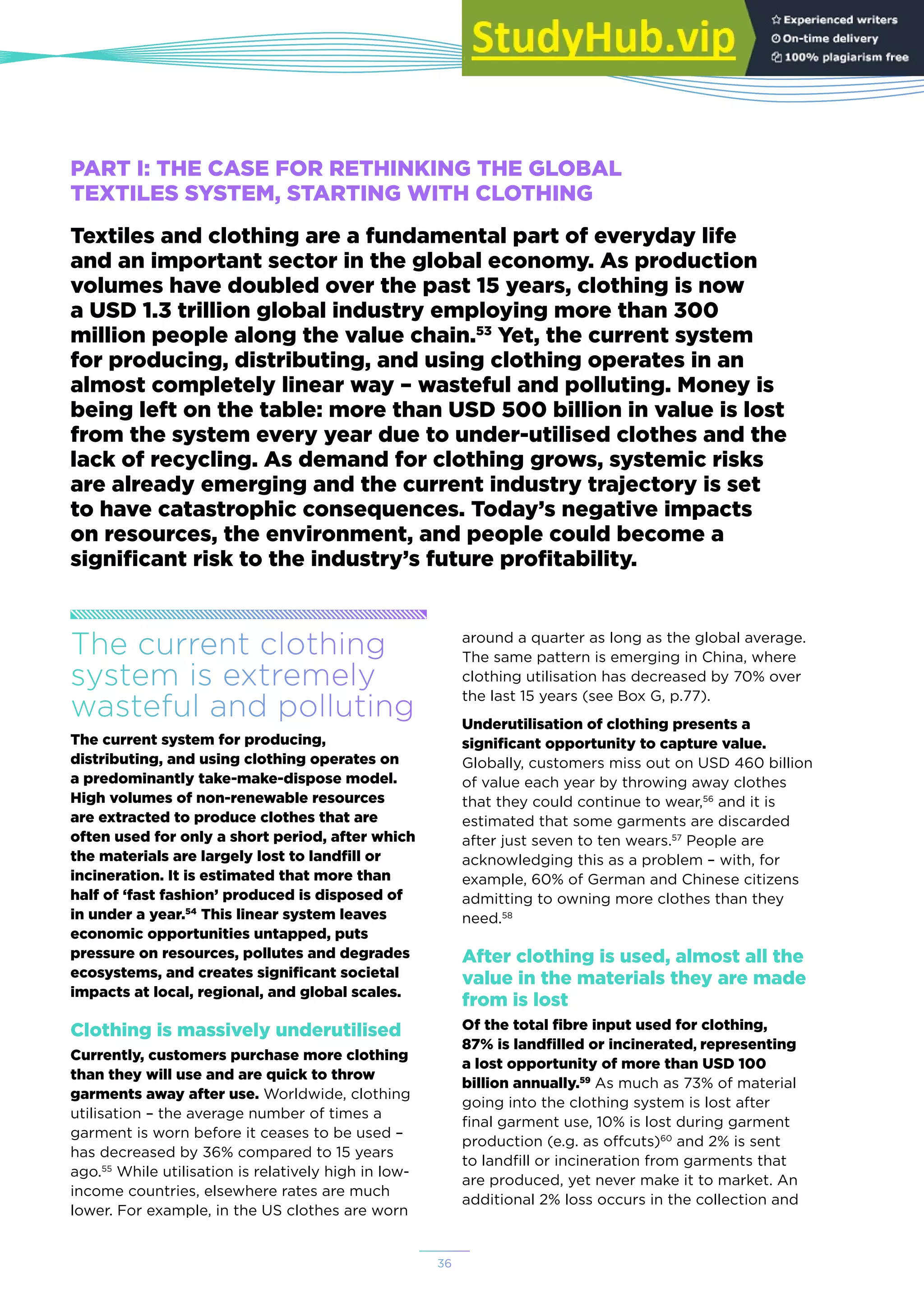 A NEW TEXTILES ECONOMY REDESIGNING FASHION S FUTURE | PDF