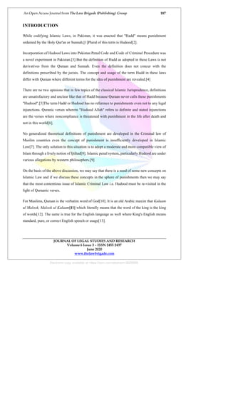 A new theory On The Quraanic Term Hadd(pl.Hudood) | PPTX