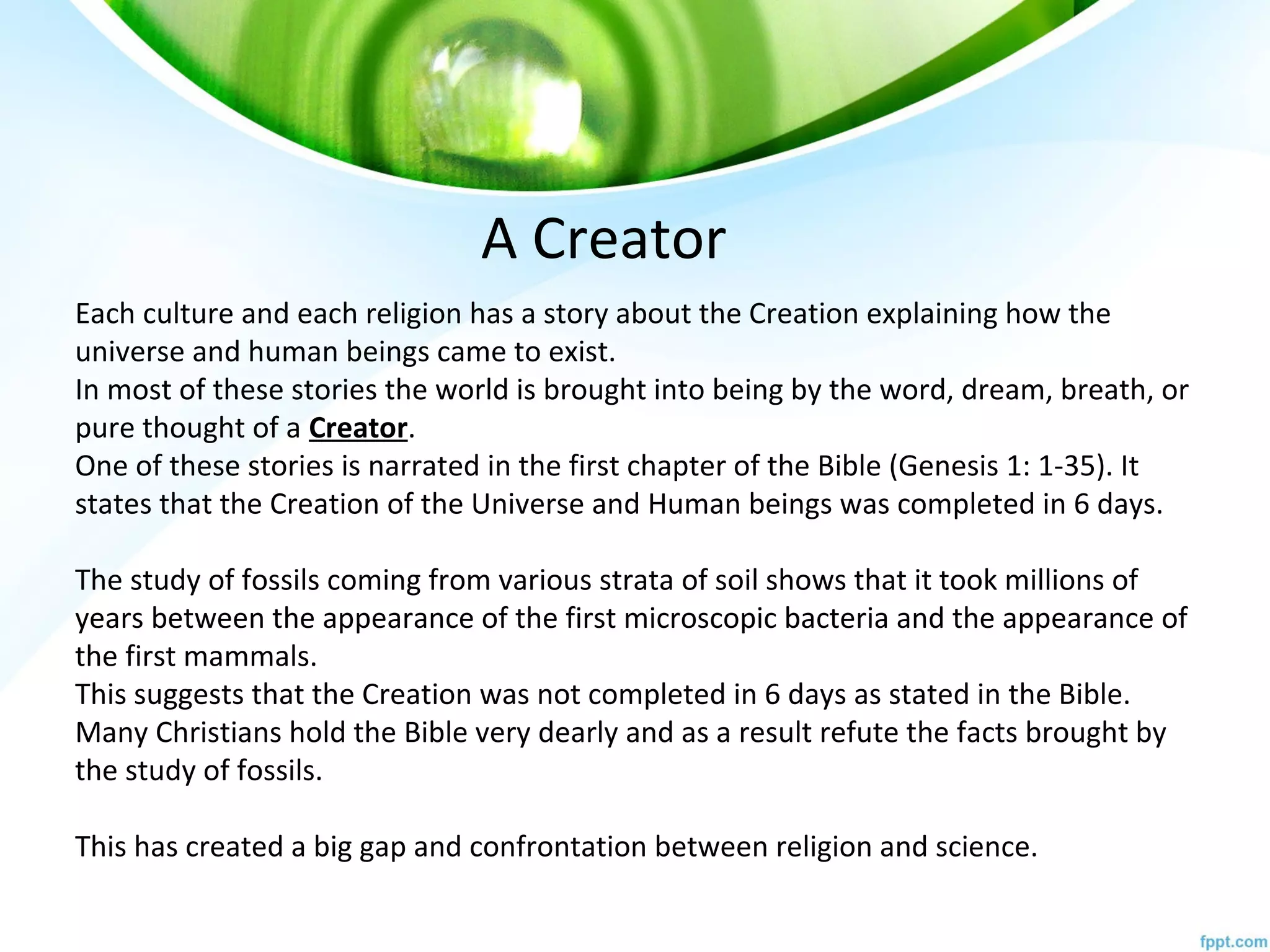 A New Theory of Creation | PPT