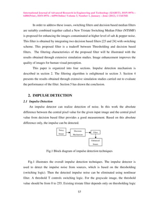 A new tristate switching median filtering technique for image enhancement | PDF