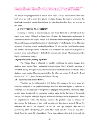 A new tristate switching median filtering technique for image ...
