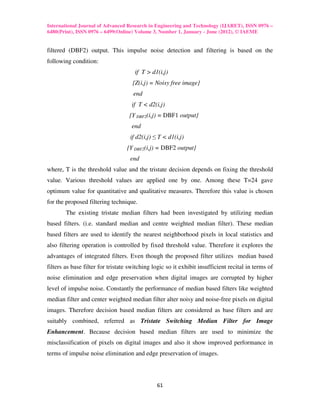 A new tristate switching median filtering technique for image enhancement | PDF