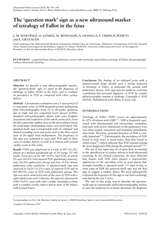 A new ultrasound marker of tetralogy of fallot | PDF