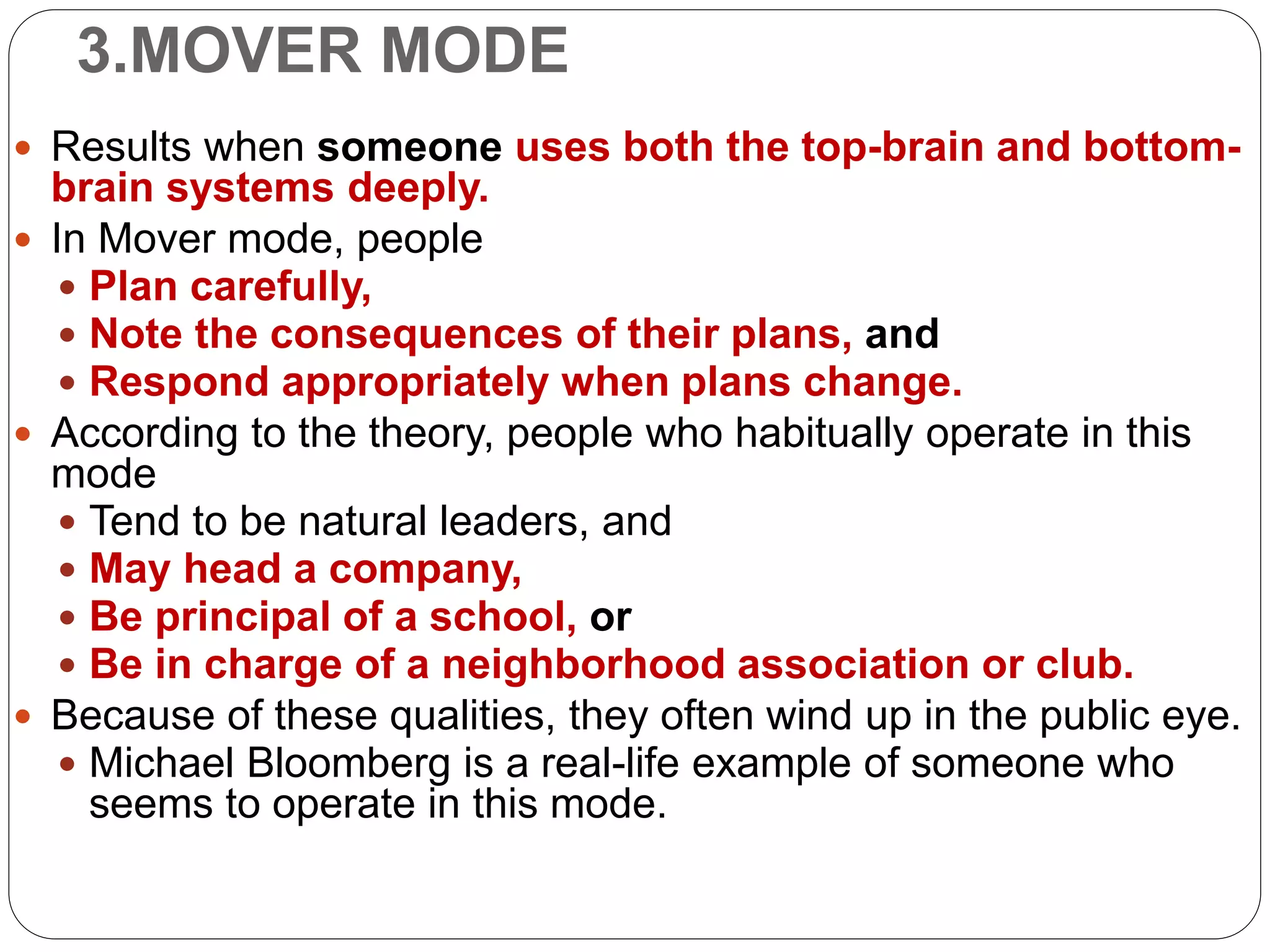 The Theory of Cognitive Mode -A new way of thinking about thinking | PPT