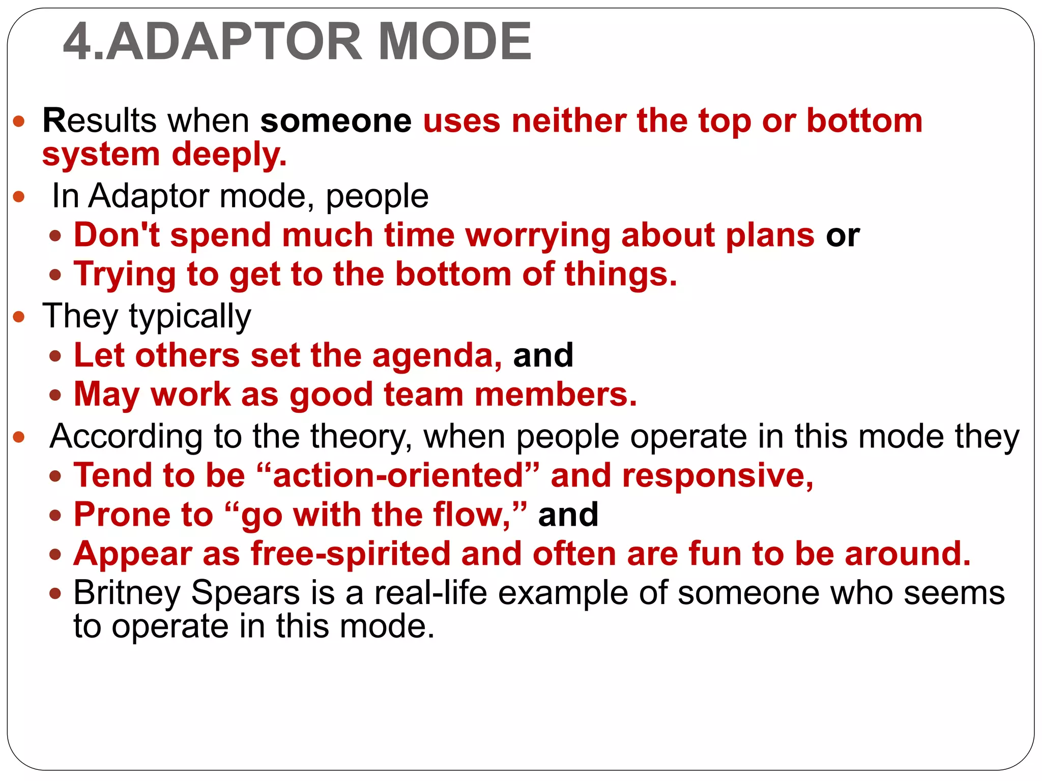 The Theory of Cognitive Mode -A new way of thinking about thinking | PPT