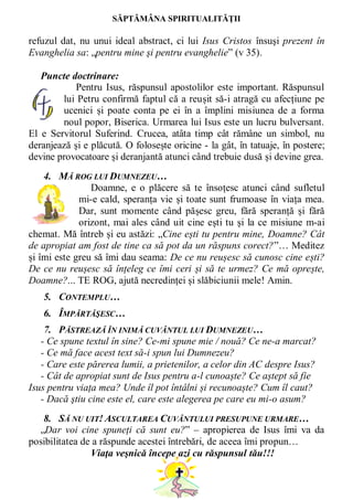 Saptamana spiritualitatii 2012 | PDF