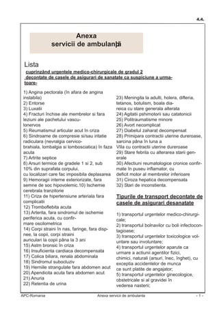 Anexa lista servicii de ambulanta | PDF
