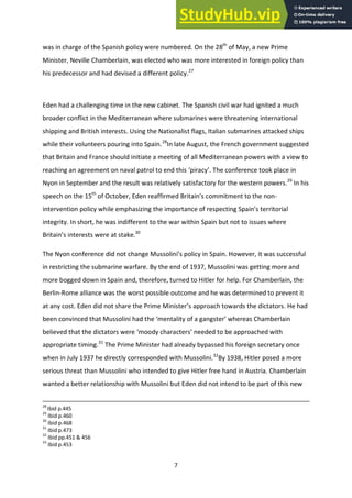An Examination Of Anthony Eden And The Spanish Civil War | PDF