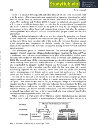 An Examination Of Business Occupier Relocation Decision Making ...
