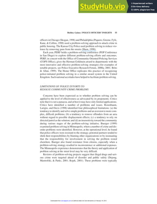 An Examination Of Police Officers Insights Into Problem Identification ...