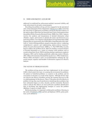 An Examination Of Police Officers Insights Into Problem Identification ...