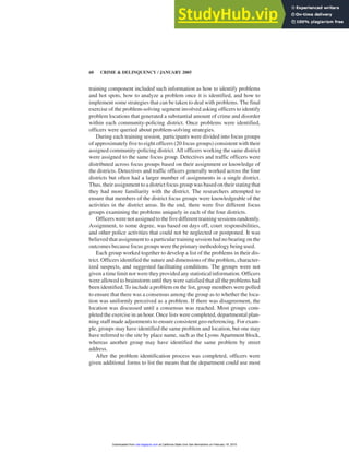 An Examination Of Police Officers Insights Into Problem Identification ...