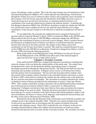 An Examination Of The AP United States History Exam Free Response ...