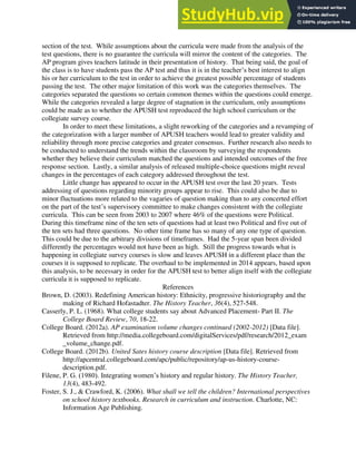 An Examination Of The AP United States History Exam Free Response ...