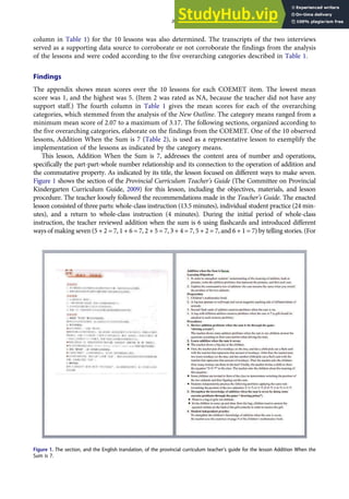 An Examination of the Implementation of Mathematics Lessons in a Chinese Kindergarten Classroom ...