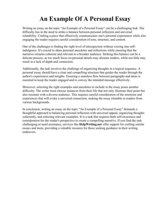 An Example Of A Personal Essay.pdf