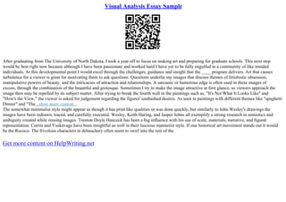 An Example Of A Visual Analysis | PDF | Photography | Arts and Crafts