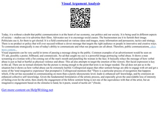 An Example Of A Visual Analysis | PDF | Photography | Arts and Crafts