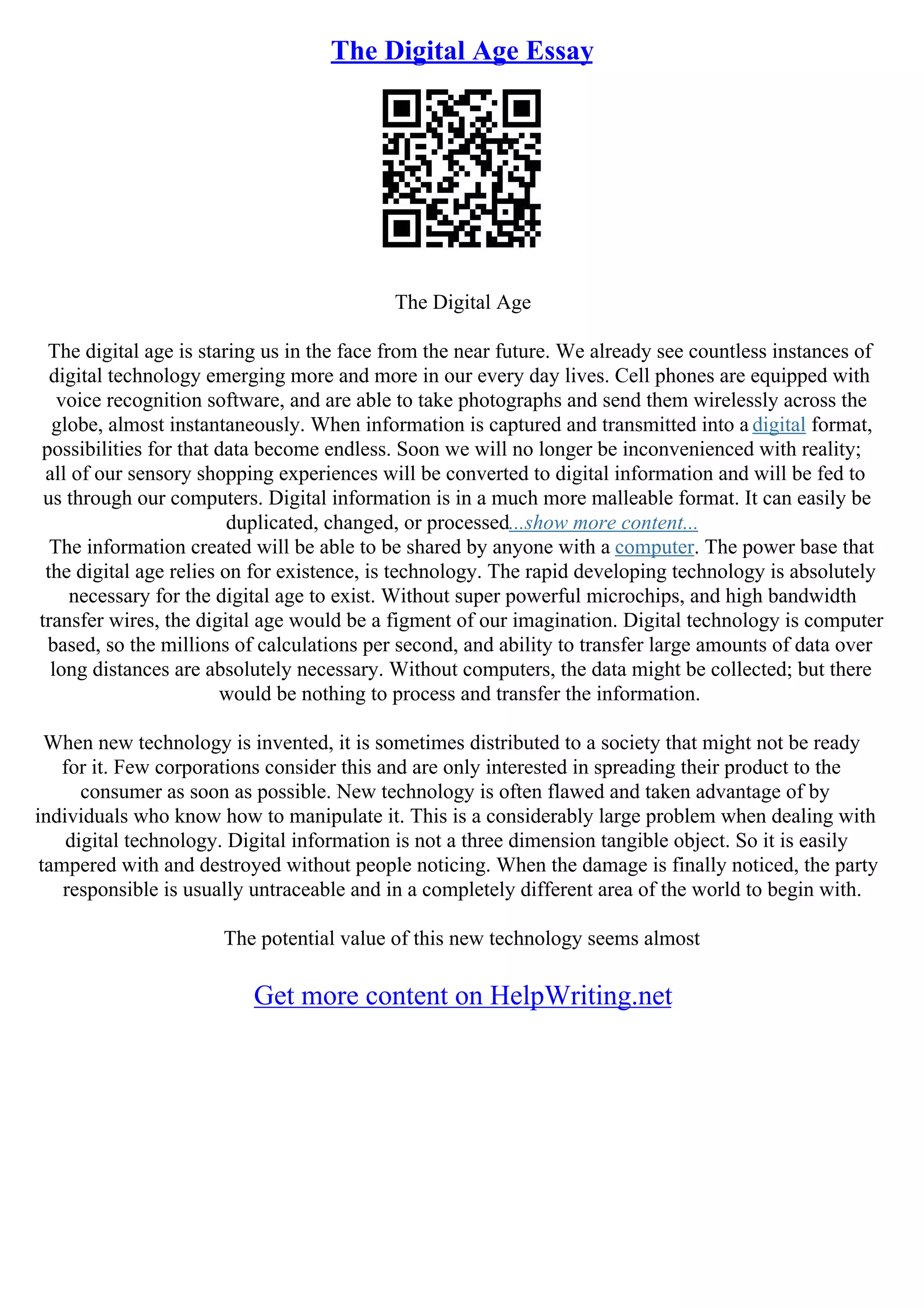 An Example Of Expository Essay | PDF