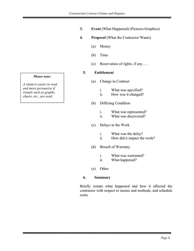 AN EXAMPLE OF HOW PREPARING A CLAIM STEP BY STEP.pdf | Business ...