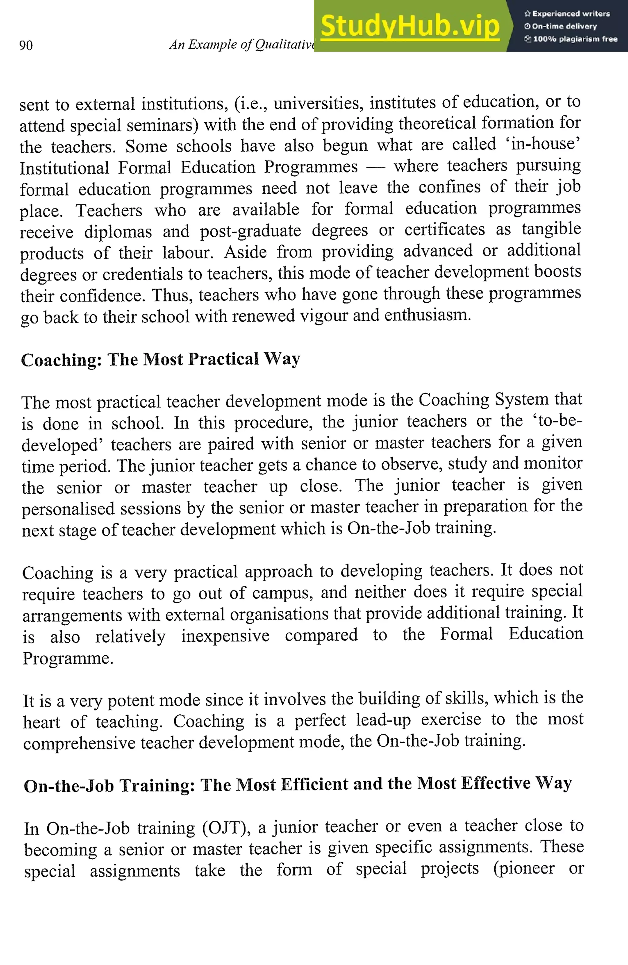 An Example Of Qualitative Research Insights From School Stakeholders | PDF