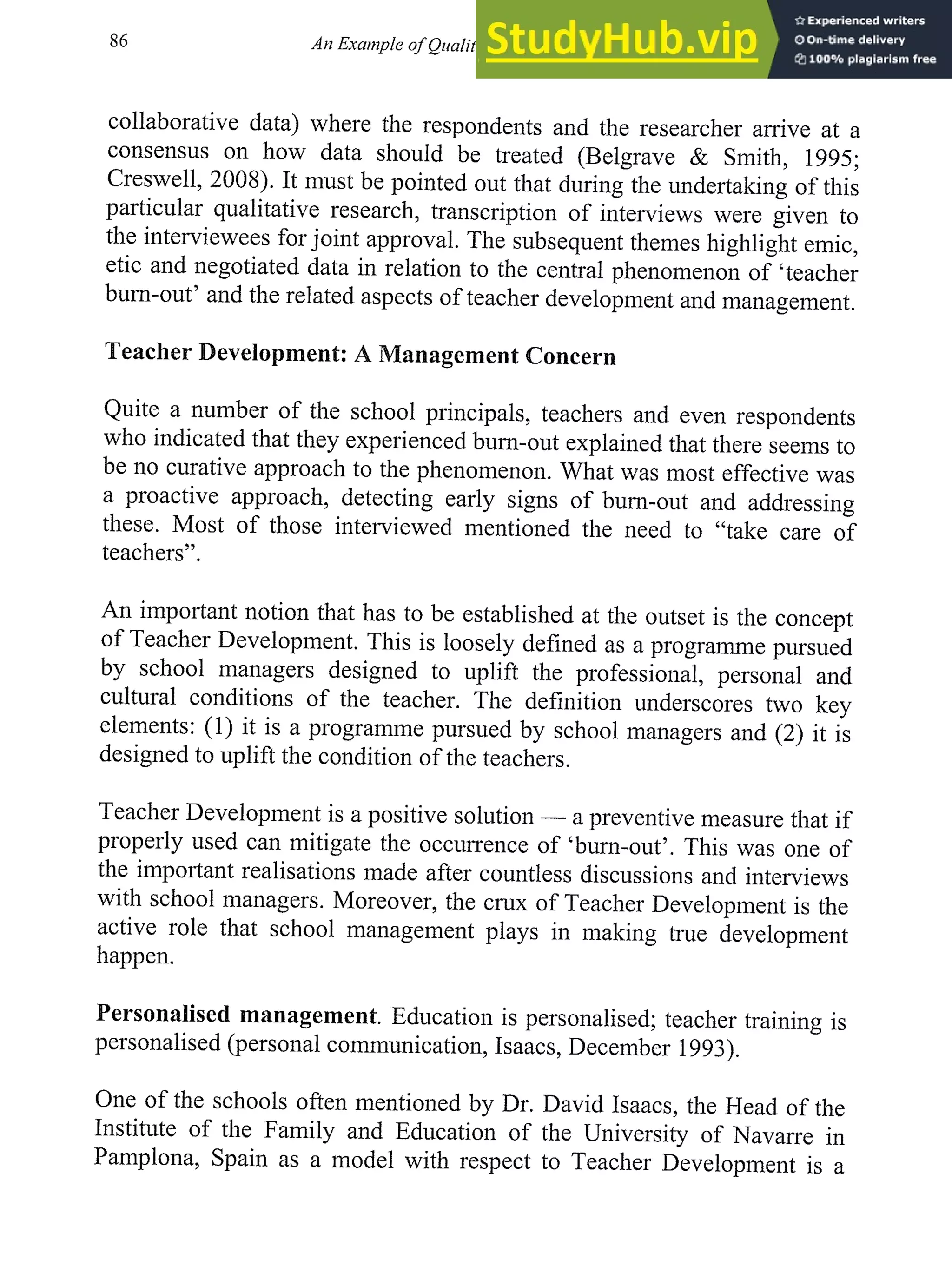 An Example Of Qualitative Research Insights From School Stakeholders ...
