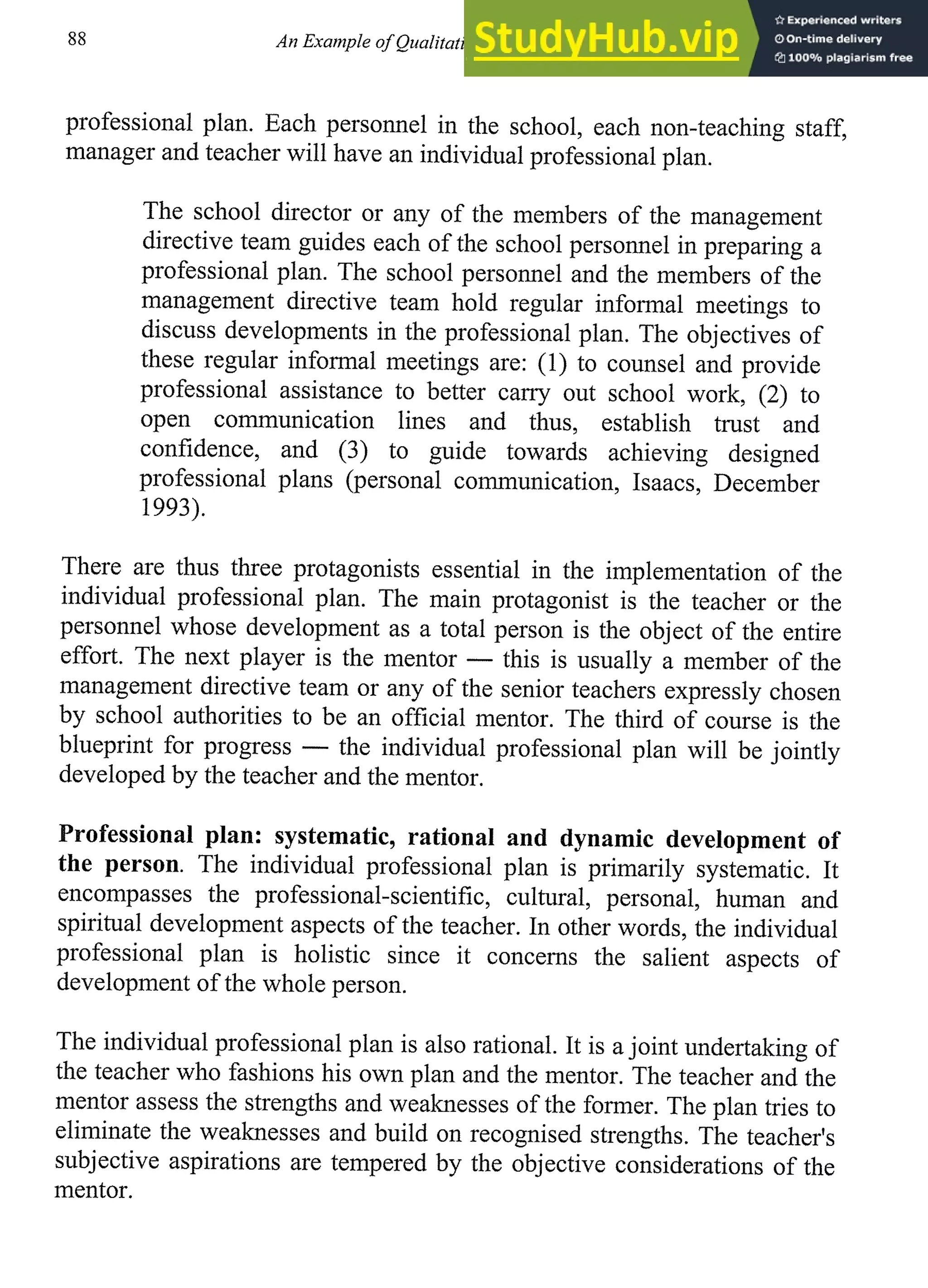 An Example Of Qualitative Research Insights From School Stakeholders | PDF