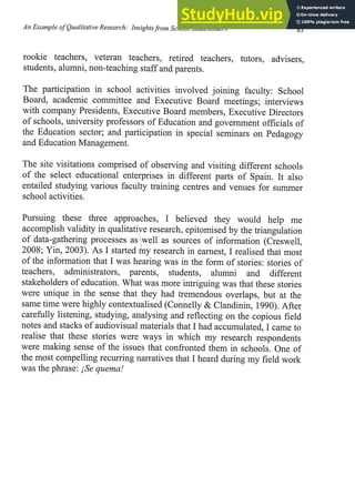 An Example Of Qualitative Research Insights From School Stakeholders ...