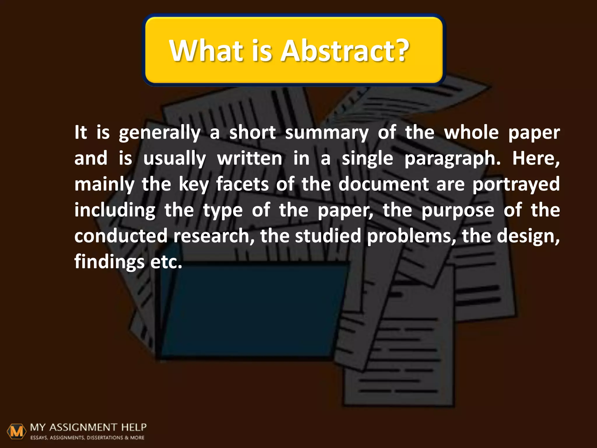 What is abstract? | PDF