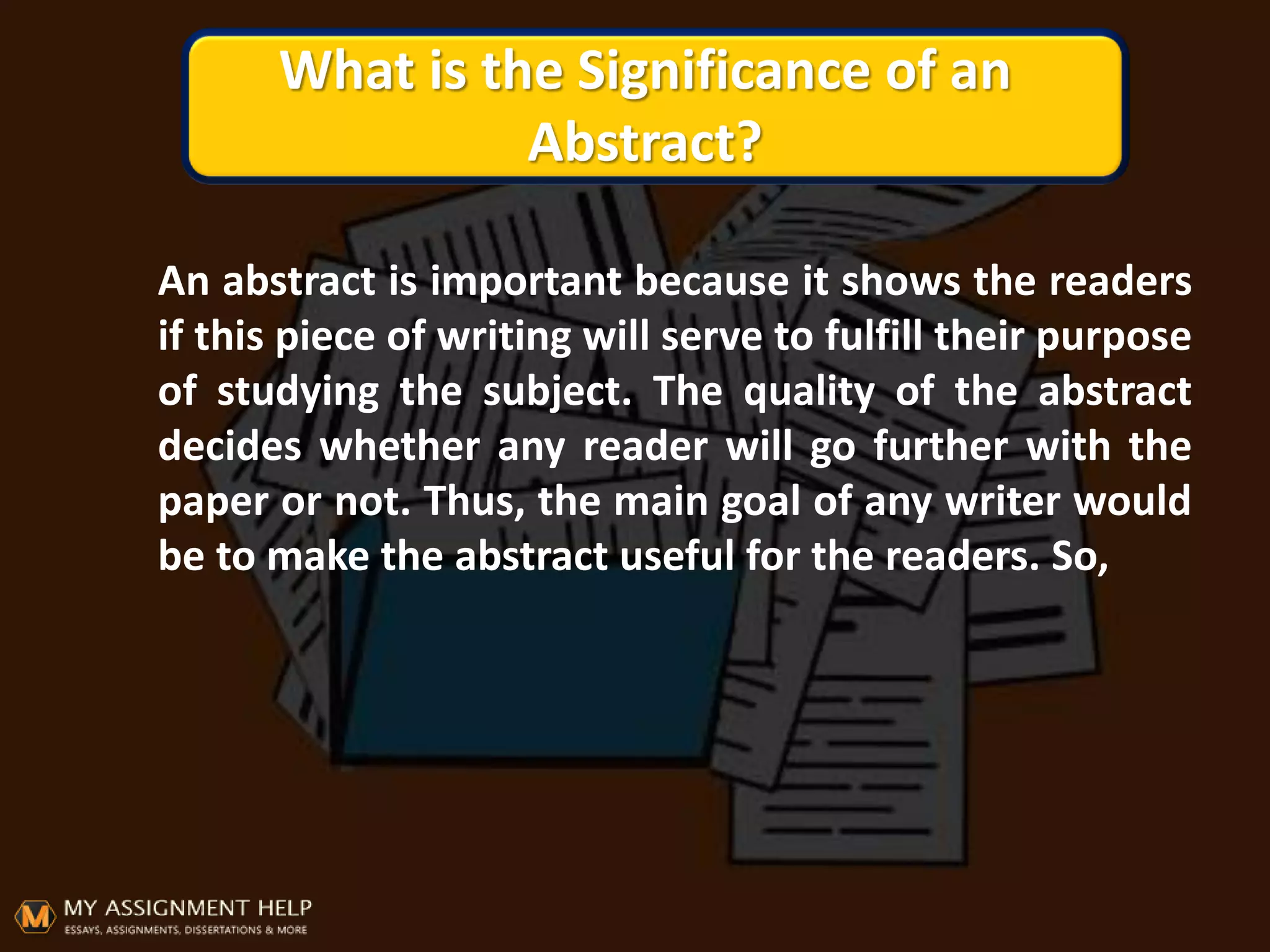 What is abstract? | PDF