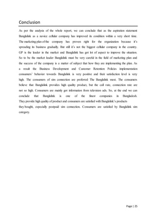 An exclusive report on Banglalink strategic management | DOCX