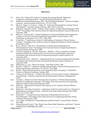 An Exercise To Teach The First Law Of Thermodynamics For An Open System ...