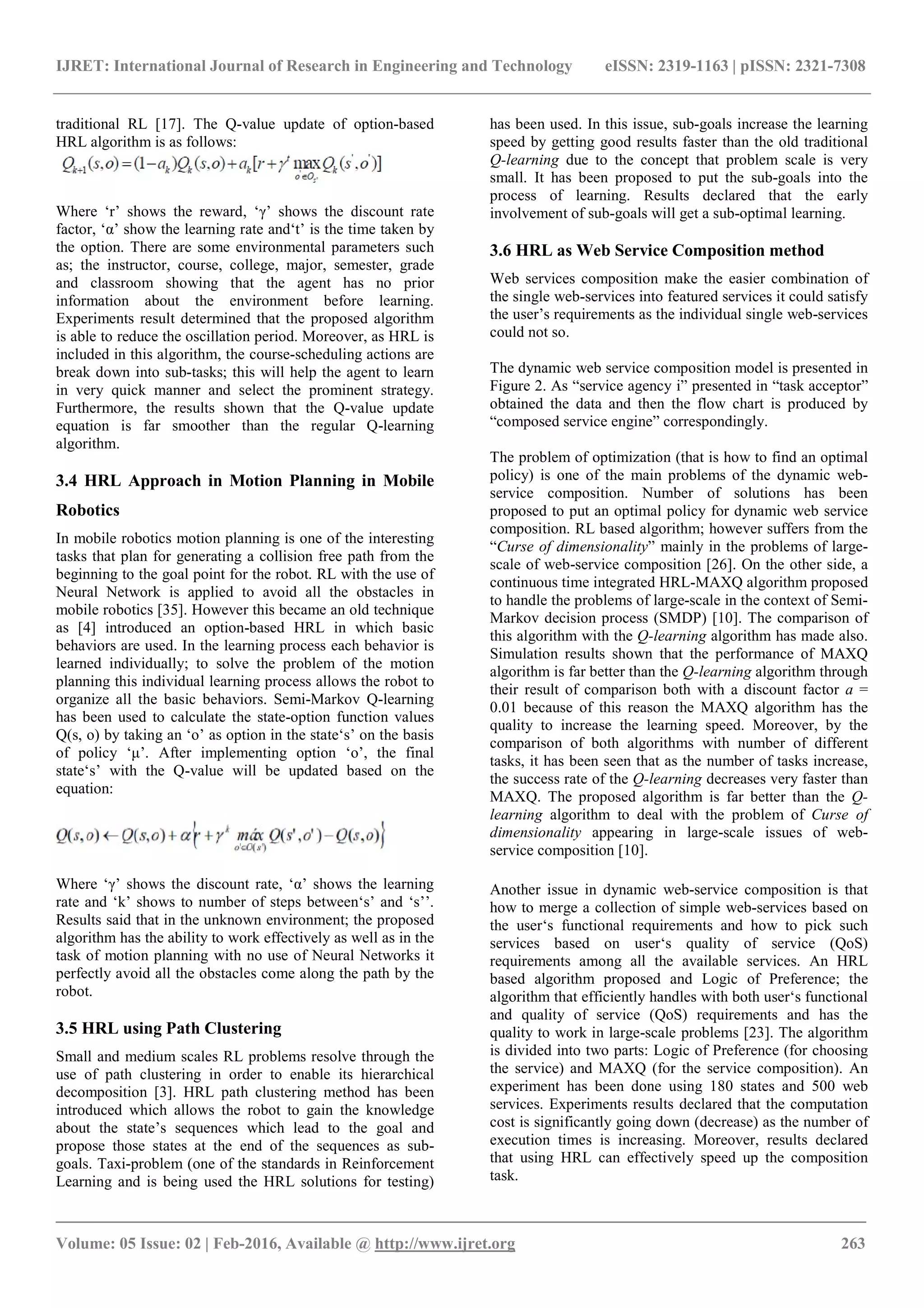 An exhaustive survey of reinforcement learning with hierarchical structure | PDF