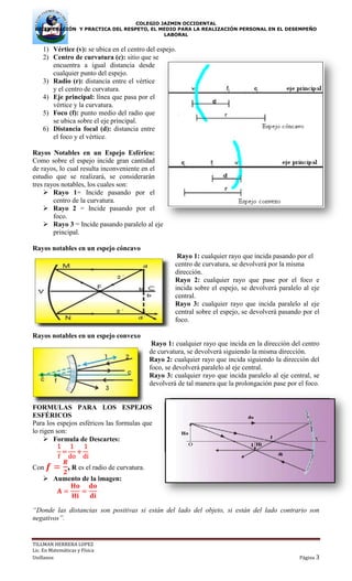 Anexo 02 (óptica geométrica reflexion) | PDF